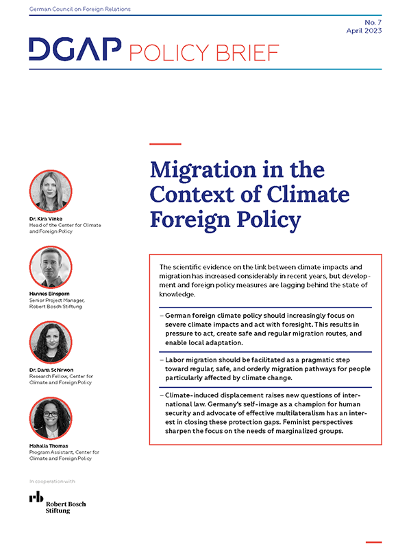 Migration in the Context of Climate Foreign Policy | Robert Bosch Stiftung
